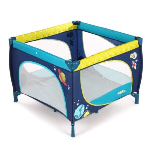 baby play portable playard play pen with mattress safety baby playard with door activity center for toddler boys girls fun time indoor and outdoor 39inch x 39inch（blue）