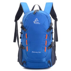 bseash 40l waterproof hiking camping backpack,outdoor sport lightweight daypack travel bag for mountaineering skiing climbing cycling (blue)