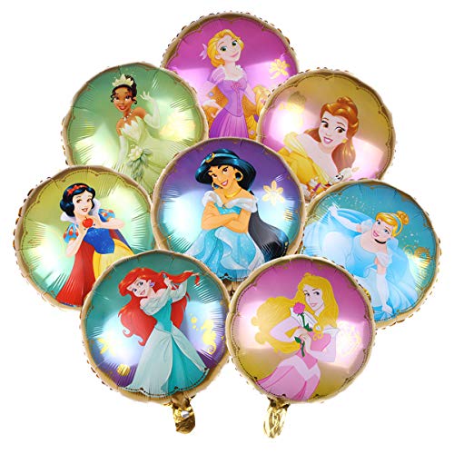 Disney Princess Balloons Bouquet ，Disney Princess Party Supplies Balloon Bouquet Decorations with 8 Princesses