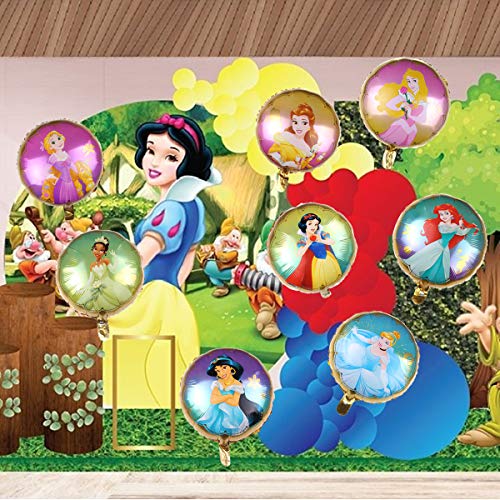 Disney Princess Balloons Bouquet ，Disney Princess Party Supplies Balloon Bouquet Decorations with 8 Princesses