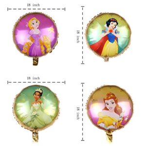 Disney Princess Balloons Bouquet ，Disney Princess Party Supplies Balloon Bouquet Decorations with 8 Princesses