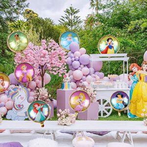 Disney Princess Balloons Bouquet ，Disney Princess Party Supplies Balloon Bouquet Decorations with 8 Princesses