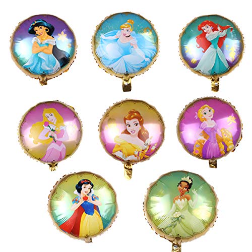 Disney Princess Balloons Bouquet ，Disney Princess Party Supplies Balloon Bouquet Decorations with 8 Princesses