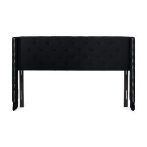 christopher knight home meroy upholstered king headboard, black