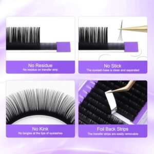 NAGARAKU 5 Trays Eyelash Extensions Individual Lashes 0.05mm D curl 11/12/13/14/15mm in 1 pack Classic Soft Natural Professional Faux Mink 16 rows