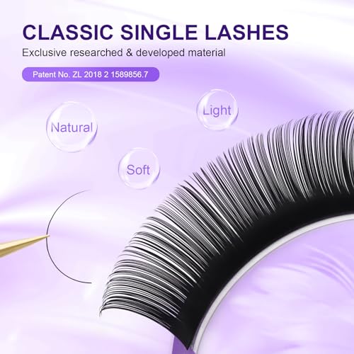 NAGARAKU 5 Trays Eyelash Extensions Individual Lashes 0.05mm D curl 11/12/13/14/15mm in 1 pack Classic Soft Natural Professional Faux Mink 16 rows