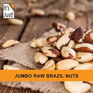 It's Just - Raw Brazil Nuts, 2lb (32oz), Unsalted, Non-GMO, Keto Friendly, Vegan, No PPO, Large, Premium, Freshly Packaged in USA (32 Ounces)