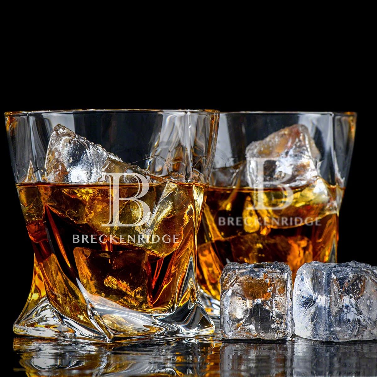 Personalized Twist Whiskey Glasses Set (Custom Product)