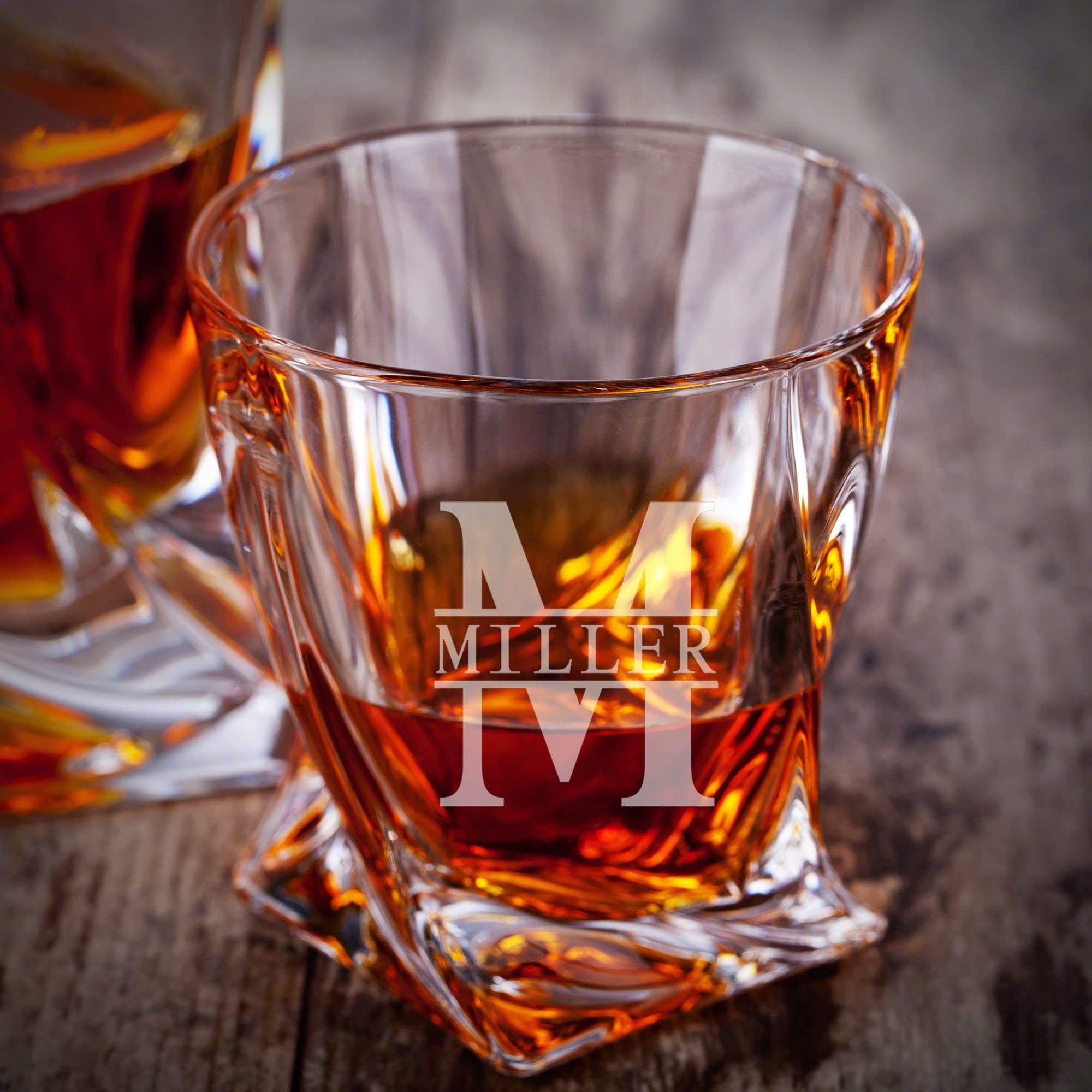 Personalized Twist Whiskey Glasses Set (Custom Product)