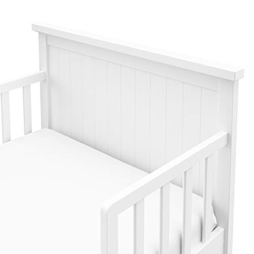 Graco Bailey Toddler Bed (White) – GREENGUARD Gold Certified, Includes Toddler Bed Rails, Fits Standard-Size Crib and Toddler Bed Mattress, JPMA Certified