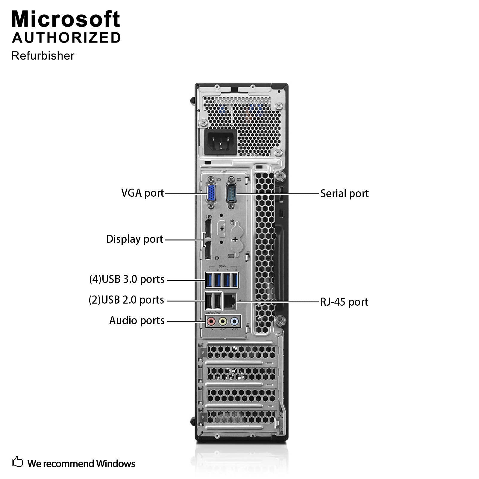 Lenovo ThinkCentre M800 Small Form Factor Desktop PC, Intel Quad Core i5 6500 up to 3.6GHz, 16G DDR4, 3T, WiFi, BT 4.0, Win 10 Pro 64-Multi-Language Support English/Spanish/French(Renewed)