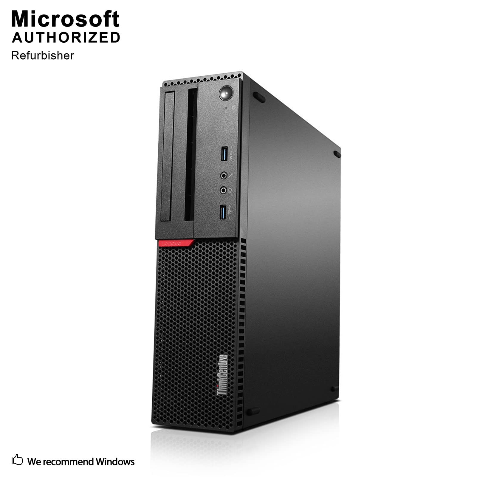 Lenovo ThinkCentre M800 Small Form Factor Desktop PC, Intel Quad Core i5 6500 up to 3.6GHz, 16G DDR4, 3T, WiFi, BT 4.0, Win 10 Pro 64-Multi-Language Support English/Spanish/French(Renewed)