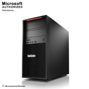 Lenovo ThinkStation P310 Tower Desktop PC, Intel Quad Core i7 6700 up to 4.0GHz, 16G DDR4, 1T SSD, WiFi, BT 4.0, DVD, Windows 10 Pro 64-Multi-Language Support English/Spanish/French(Renewed)