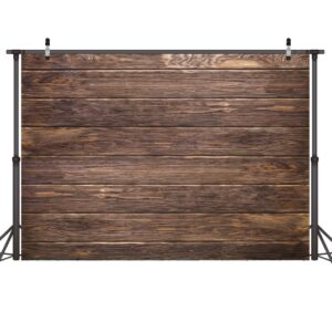 LYWYGG 10x8ft Thin Vinyl Brown Wood Backdrop Photographers Retro Wood Wall Background Cloth Seamless CP-19-1008