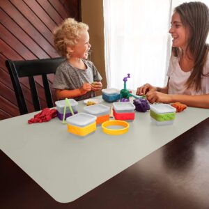 MonsterMat 36x24 Inch Extra Large Silicone Table Protector Craft Mat for Painting, Clay, Projects, Arts and Crafts and More. Easy Clean Up and Rolls for Storage. Largest Mat Available. (Gray)