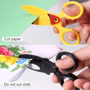 3 Pieces Toddler Safety Scissors in Animal Designs, Kids Preschool Training Scissors Child Plastic Art Craft Scissors for Paper-Cut (Dolphin, Crocodile and Toucan Bird)