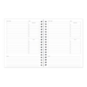 2022, Blueline Undated Task Planner, Duvet Laminated Cover, Black, 9.25" x 7.25", 270 Pages (B310.81)