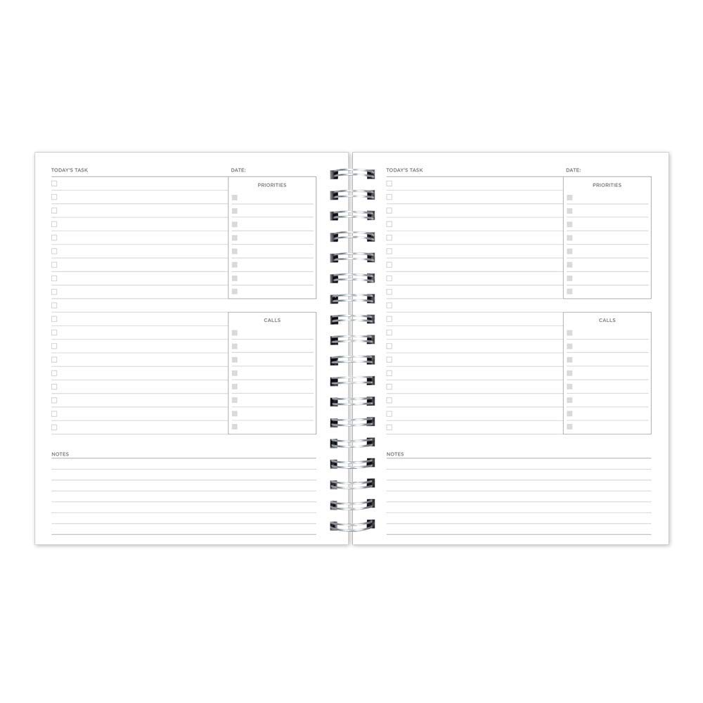 2022, Blueline Undated Task Planner, Duvet Laminated Cover, Black, 9.25" x 7.25", 270 Pages (B310.81)