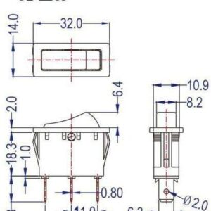 120927-24 120 Volt Rocker Switch Lighted On Off for FMI Desa Electric Fireplaces