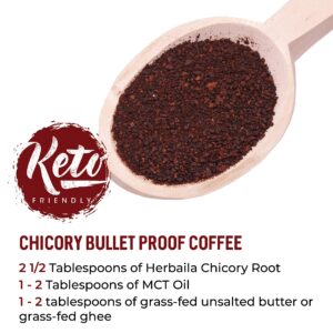 Chicory Root Roasted Granules, 1 Pound, Chicory Coffee (Inulin, Prebiotic Dietary Fiber) Rich Flavor, Caffeine Free, Natural Tea and Coffee Substitute, Keto, Kosher