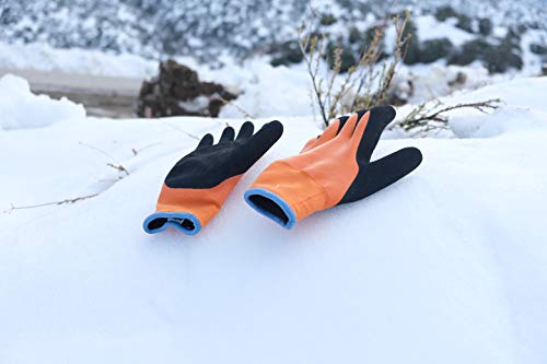 Deerskin or Waterproof Cold Weather Work Gloves Double Coated Windproof HPT Plam and Fingers Acrylic Terry inner