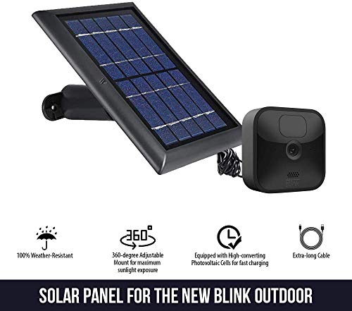 Wasserstein Outdoor Solar Panel with Internal Battery Compatible with Blink Outdoor and XT2/XT Cameras (3 Pack)