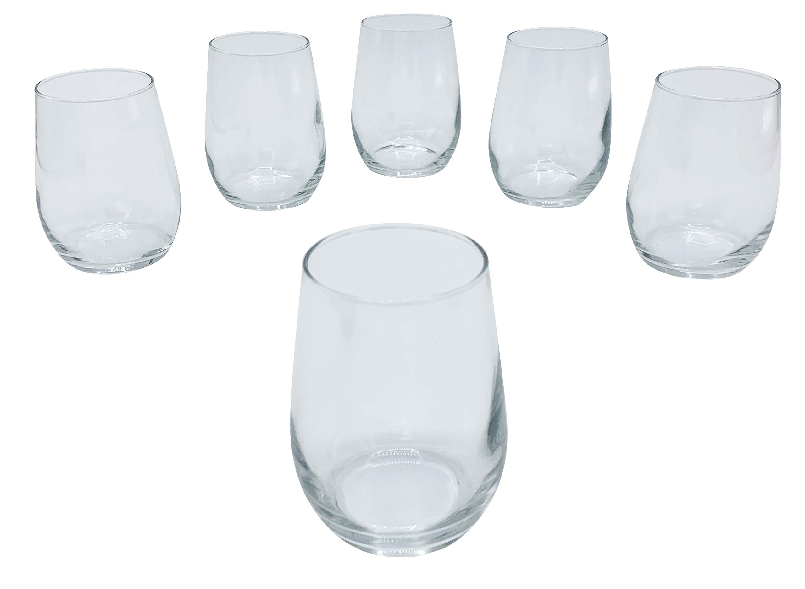 6 OZ MINI TESTER Libbey Stemless Wine Drinking Glasses/Glass 260/Set of 6/Glassware Cocktail Bar Party