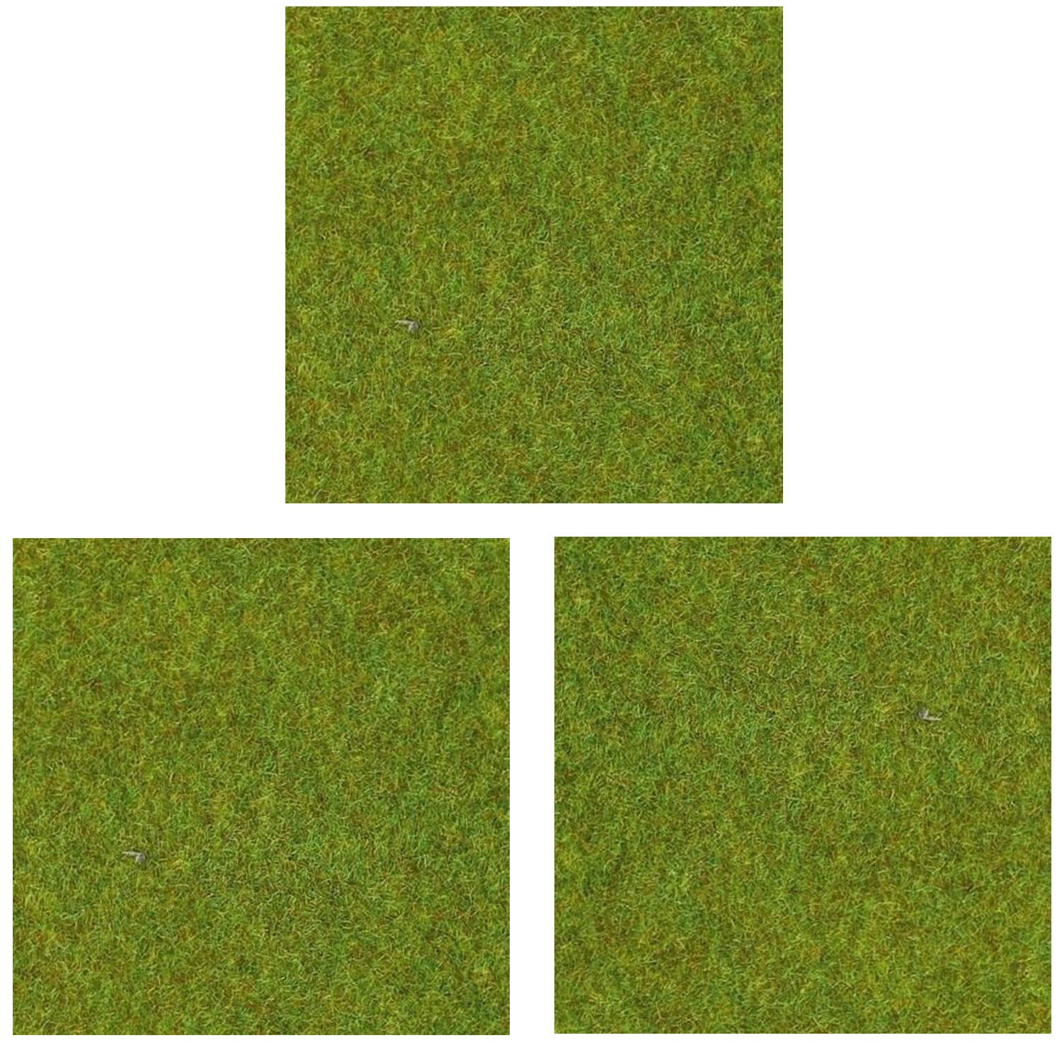 Model Grass Mat, (3pcs, 20"x20"), Model Railway Scenery for Model Scenery