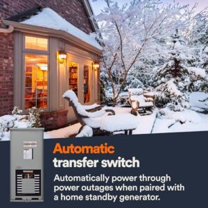 Generac RXG16EZA3 16-Circuit 100 Amp ATS - NEMA 3 CUL: Reliable Transfer Switch with Integrated Load Center for Essential Circuit Backup