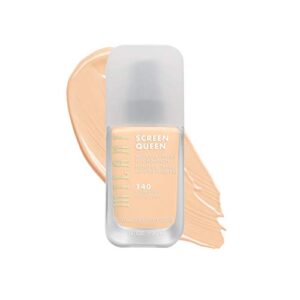 milani screen queen liquid foundation makeup - cruelty free foundation with digital bluelight filter technology (nude ivory)