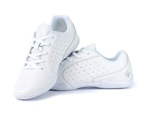 rebel athletics rise cheer shoe, white, 2 big kid