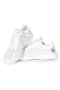 rebel athletic revolt white cheer shoe, white, 13 big kid