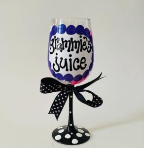 grammie's juice wine glass