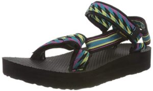 teva women's ankle strap wedge sandal, bolt retro, us:11