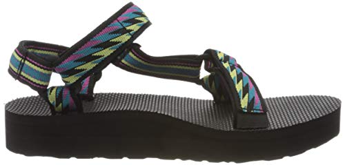 Teva Women's Ankle Strap Wedge Sandal, Bolt Retro, women 6