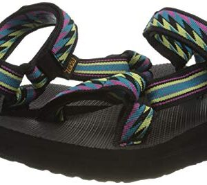 Teva Women's Ankle Strap Wedge Sandal, Bolt Retro, women 6