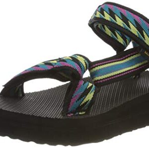 Teva Women's Ankle Strap Wedge Sandal, Bolt Retro, women 6