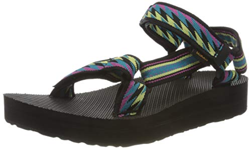 Teva Women's Ankle Strap Wedge Sandal, Bolt Retro, women 6