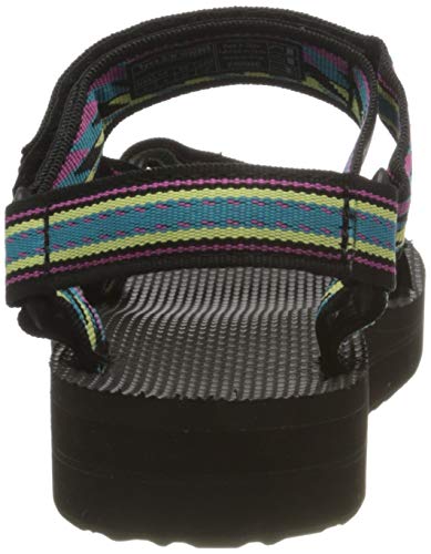 Teva Women's Ankle Strap Wedge Sandal, Bolt Retro, women 6