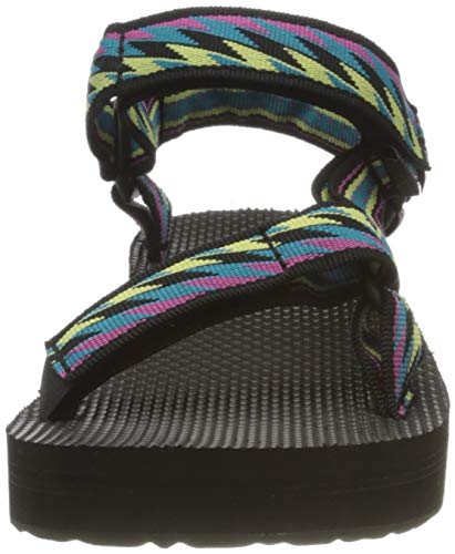 Teva Women's Ankle Strap Wedge Sandal, Bolt Retro, women 6