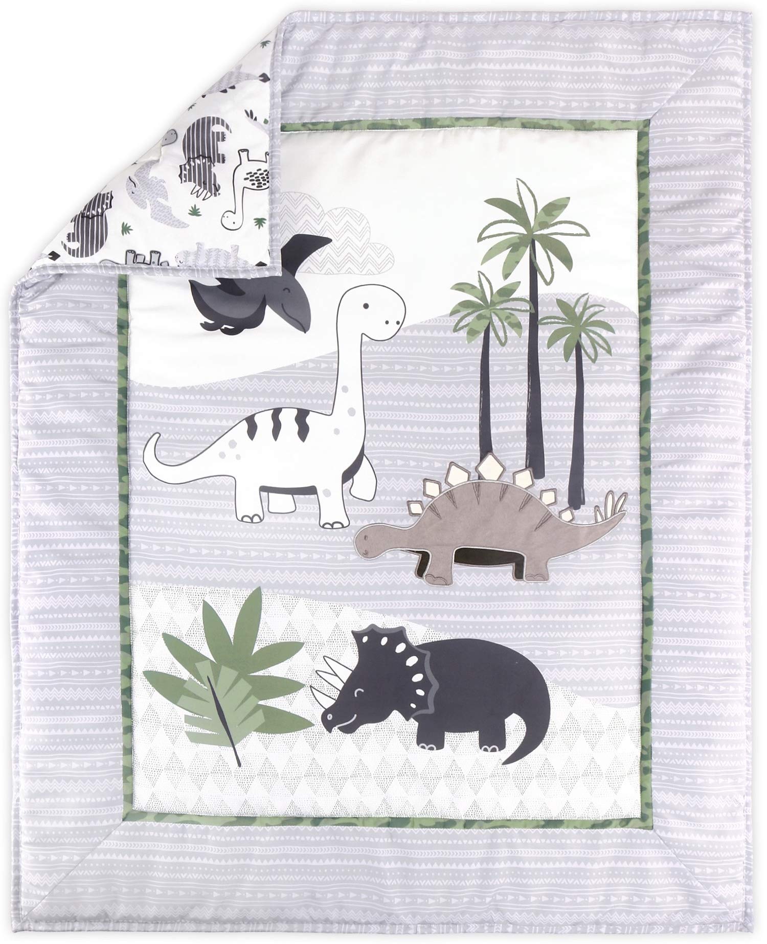 The Peanutshell Dinosaur Crib Bedding Sets for Boys - 3 Pieces