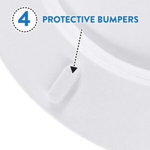 J&V Textiles Soft Round Toilet Seat With Easy Clean & Change Hinge, Padded (White)*