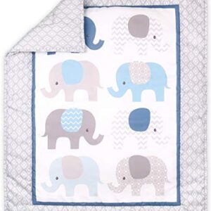 The Peanutshell Elephant Crib Bedding Set - 3 Piece Nursery Set - Crib Comforter, Fitted Crib Sheet, Crib Skirt