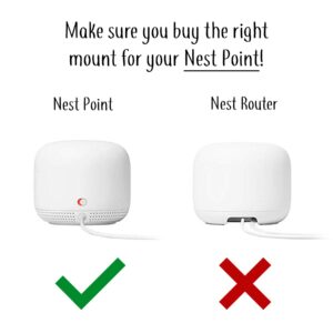 Nest WiFi Point Genie: The Simplest Lowest Profile Outlet Holder Mount for Google Nest WiFi Point | Reinforced Support | Great Sound | Open Access | No Messy Screws! (3-Pack)