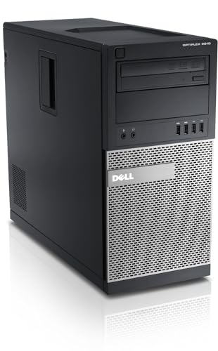 Dell Optiplex 9010 MiniTower MT Business Home Desktop Computer Tower PC Intel Quad Core i7-3770 3.40GHz, USB 3.0, WiFi, DisplayPort, DVD-RW, Windows 10 Pro 64Bit, 480GB SSD, 16GB RAM (Renewed)