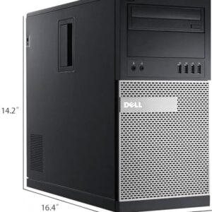 Dell Optiplex 9010 MiniTower MT Business Home Desktop Computer Tower PC Intel Quad Core i7-3770 3.40GHz, USB 3.0, WiFi, DisplayPort, DVD-RW, Windows 10 Pro 64Bit, 480GB SSD, 16GB RAM (Renewed)