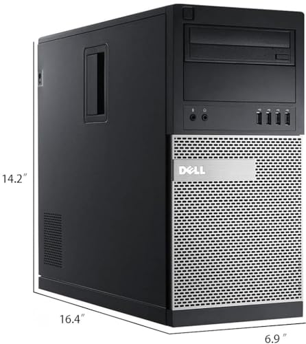 Dell Optiplex 9010 MiniTower MT Business Home Desktop Computer Tower PC Intel Quad Core i7-3770 3.40GHz, USB 3.0, WiFi, DisplayPort, DVD-RW, Windows 10 Pro 64Bit, 480GB SSD, 16GB RAM (Renewed)