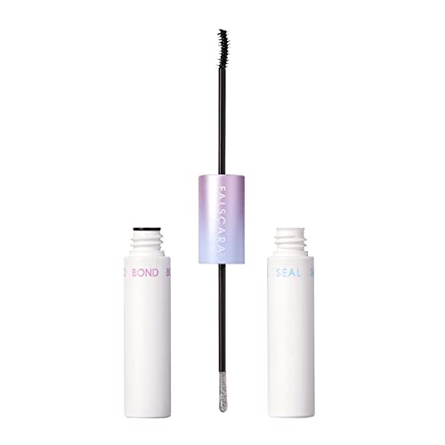 KISS Falscara DIY Lash Extension Starter Kit 10 Reusable Featherlight Eyelash Lengthening Wisps, Applicator, Bond & Seal