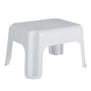 Rubbermaid Durable Plastic Roughneck Step Stool w/ 300-LB Weight Capacity, White (2-Pack)