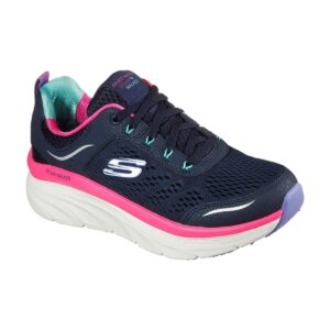 Skechers Women's D'Lux Walker Sneaker, NVMT=Navy Multi, 6.5